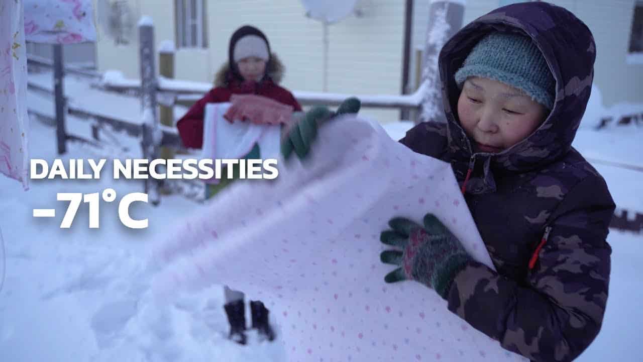 Siberia, come lavare i panni in casa con temperature sino a -70 gradi ...