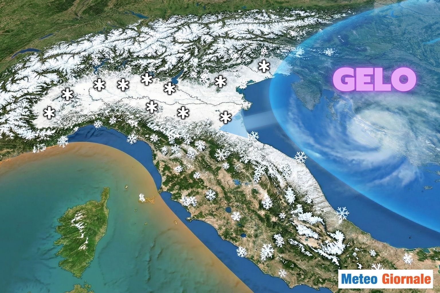 Val Padana verso la neve, ma il rischio riguarda gran parte d’Italia ...