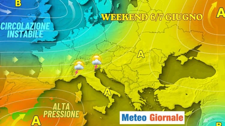 Weekend 6/7 giugno: ecco il tempo previsto con mappe temperature e ...